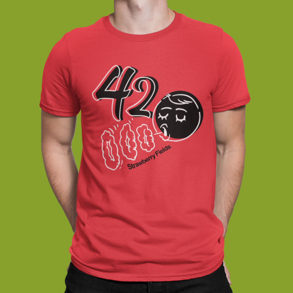 420 "BlowOut" Short-sleeve unisex t-shirt - Strawberry Fields